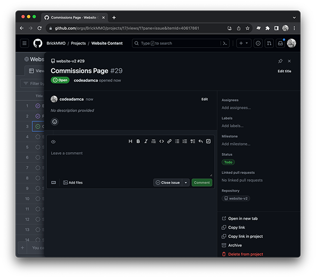 tasks | BrickMMO Task Instructions