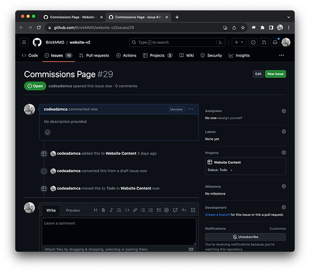 tasks | BrickMMO Task Instructions